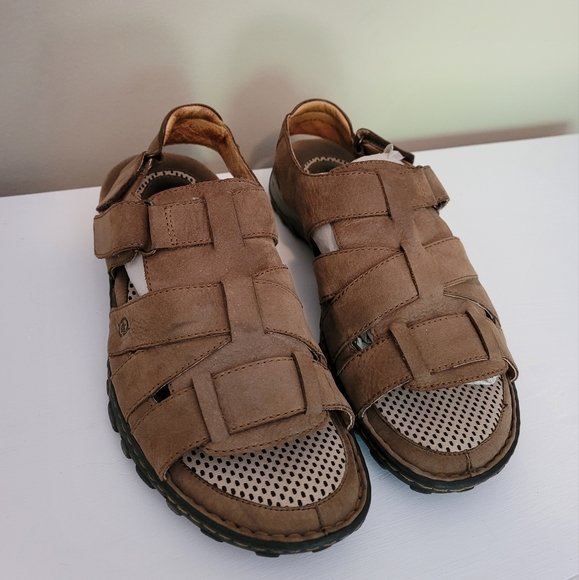 Born | Shoes | Born Mens Brown Suede Leather Fisherman Woven Sandals 3 ...
